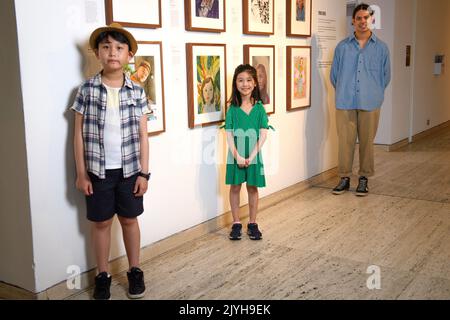 Young Archie winners (L-R) Ian Joseph Kim, 9, Gabrielle Guo, 7, and ...