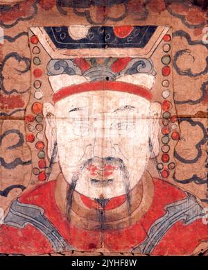 Thailand/China: Yao mien fang painting depicting figures from the Yao ...