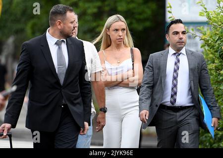 Kara Childerhouse, the fiancee of former NRL player Michael Lichaa ...