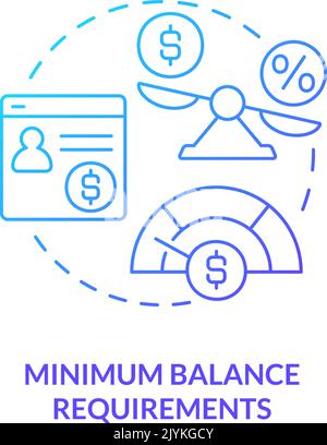Minimum balance requirements concept icon Stock Vector Image & Art - Alamy