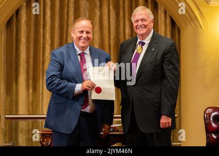 Don Punch (left) is sworn into WA Labor’s new cabinet as Minister for ...