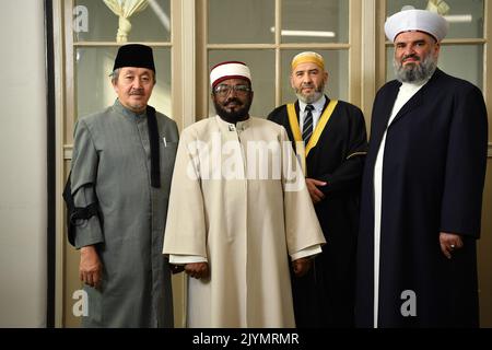 (L-R) Imam Kafrawi Hamzah, Imam Abdul Quddoos Al Azhari, Dr Rateb Jneid and Sheikh Riad El Rifai ...