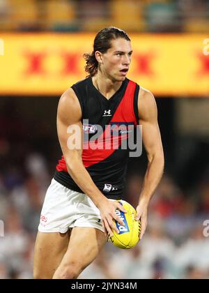 Archie Perkins of Essendon Bombers in action during the Round 3 AFL ...
