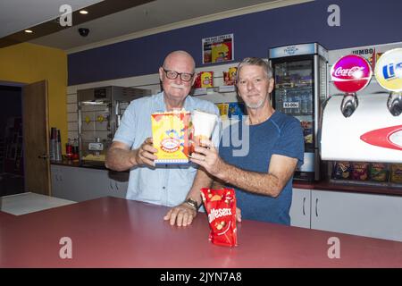 John Stanbridge and Greg Harmer pose for a photograph at the Star ...