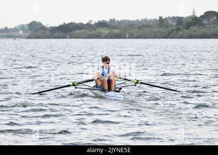 Giovanni Codato, Davide Comini during Italian national rowing retreat ...