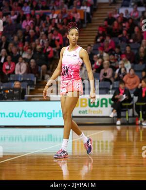 Shamera Sterling of the Thunderbirds wearing indigenous round shoes ...