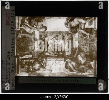 "The Creation of Adam" from Michelangelo's fresco at the Sistine Chapel ...