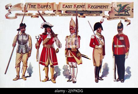3rd East Kent Regiment of foot. The Buffs. Infantry regiment of the ...