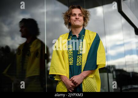 Cassiel Rousseau poses for a photograph during the announcement of the ...