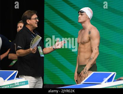Coach Michael Bohl is seen during a training session at the Australian ...