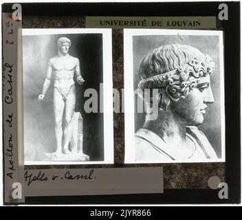 A renowned ancient Greek sculpture known as the Apoxyomenos, now housed ...