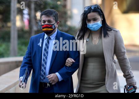 Chief Inspector David Vidal and partner of Aaron Vidal, Jessica Loh ...