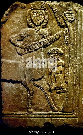Plaque with a mythological scene, From the castle of Lamia 13th Century ...