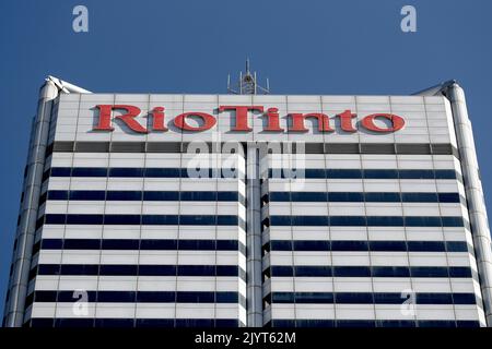 A stock picture of the Rio Tinto building in Perth, Tuesday, July 27 ...