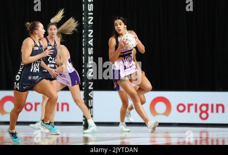 Hulita Veve of the Firebirds in action during the Round 14 Super ...