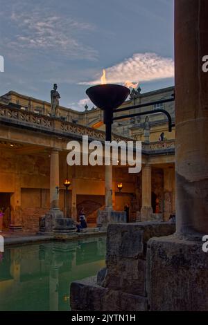 Roman Baths sunset Stock Photo - Alamy