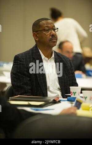 Senior Executive Service (SES) staff meeting, HUD headquarters Stock ...