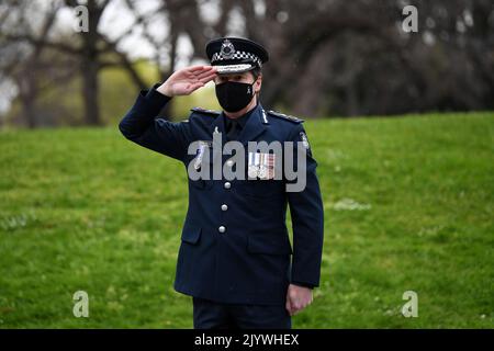 Victoria Police Commissioner Shane Patton during a ceremony at the ...