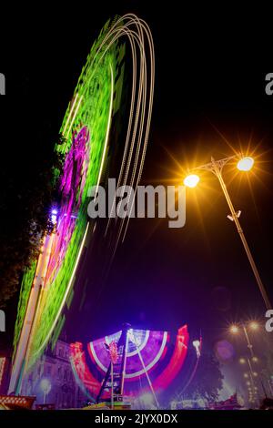 The heart stopping ride 'top star' ride at the annual street fair in St ...