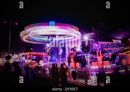 The heart stopping ride 'top star' ride at the annual street fair in St ...