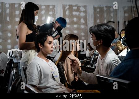 Bangkok, Thailand. 08th Sep, 2022. Members of Thai band LAZ1 perform ...