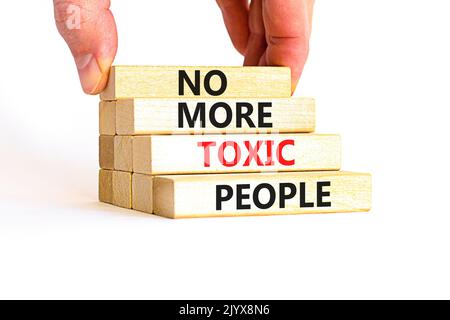 No more toxic people symbol. Concept words No more toxic people on ...