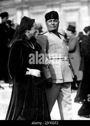 1938 c. , ITALY : The fascist Duce italian dictator BENITO MUSSOLINI ...