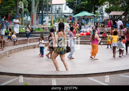 Woman playing Maracatu drums, a musical rhythm of cultural feasts ...