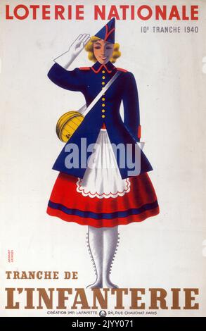 French 'National Lottery' Poster 1940. during World War Two and ...