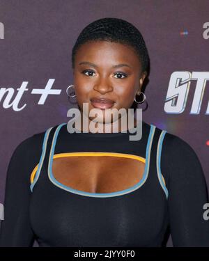 Celia Rose Gooding arrives at The Star Trek Celebration Red Carpet held ...