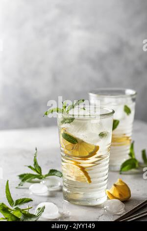 Cold and refreshing infused detox water with cucumber Stock Photo - Alamy