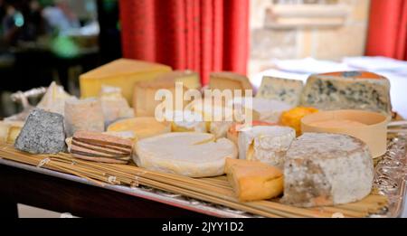 An absolutely amazing cheese plate as part of an elaborate french ...