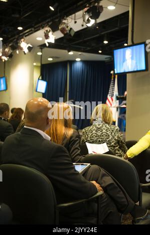 Fiscal Year 2014 Budget Roll Out briefing at HUD headquarters, with ...