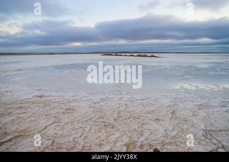 salt lagoon or salinera in Guerrero Negro Baja California Sur, Mexico ...