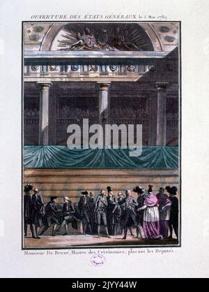 Inaugural meeting of the Estates General, 5th May 1789. Painting by ...
