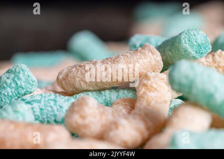 Colorful corn sticks for a quick breakfast, corn flour ingredients for ...