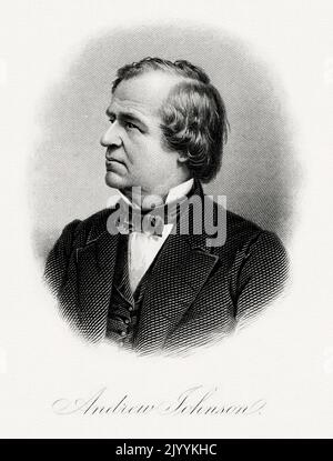 A portrait of Andrew Johnson, the 17th president of the USA Stock Photo ...