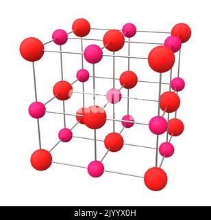 Crystal structure of sodium chloride, illustration Stock Photo - Alamy