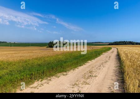 Gravel highway in rural areas , a simple primitive road for the ...