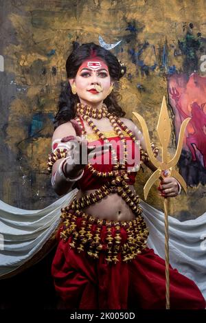 Concept Agomoni,mahalaya shoot-Forms of Parvati with traditional dress ...