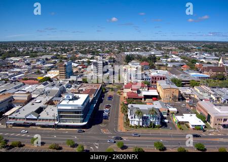 Aerial of the CBD Bundaberg Queensland Australia Stock Photo - Alamy