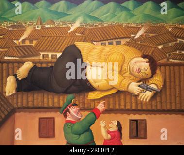 Colombia, Medellin, exposition of Botero paintings in Museo Antioquia ...