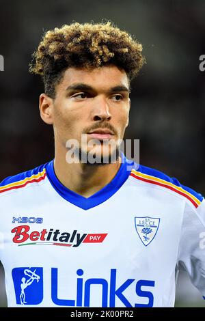 Valentin Gendrey of US Lecce looks on during the Serie A 2022/23 match ...