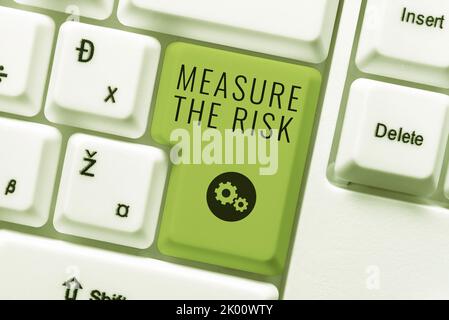 Sign displaying Measure The Riskdetermine degree of danger based on ...