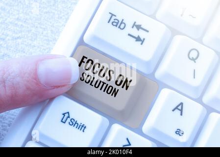 Conceptual caption Focus On SolutionGive full attention on dealing ...