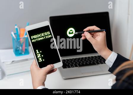 Inspiration showing sign Process AutomationTransformation Streamlined ...