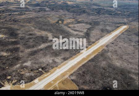 Maun, Botswana - flying low above the Okavango Delta in a small ...