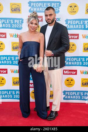 Paige Turley and Finley Tapp attend the TRIC Awards 2020 at The ...
