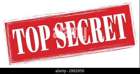TOP SECRET text written on red grungy stamp sign Stock Photo - Alamy