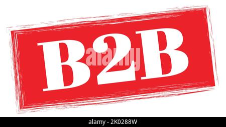 B2B text written on red lines stamp sign Stock Photo - Alamy
